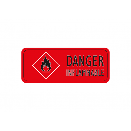 Autocollant "Danger Inflammable" 20x8 cm | Livraison Express 24h